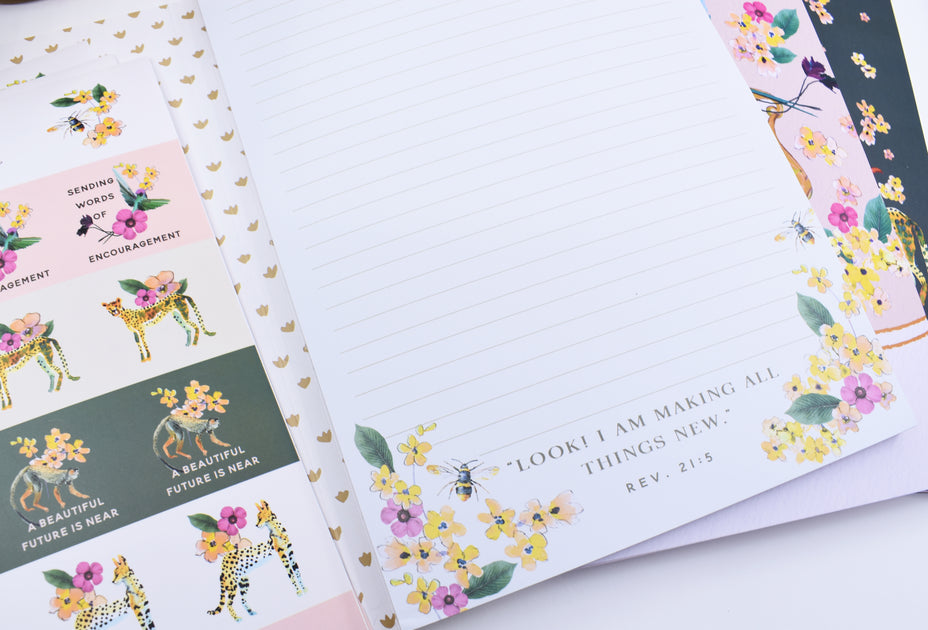 Letter Writing Kit : 3 Sticker Sheets – Happier To Give