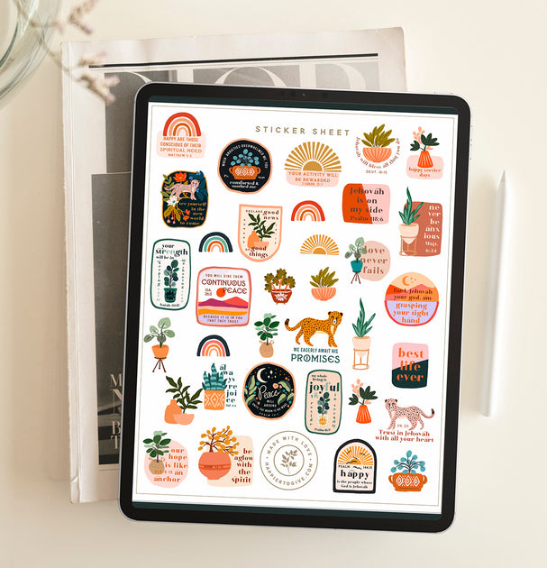 Digital Encouraging Sticker Pack – Happier To Give