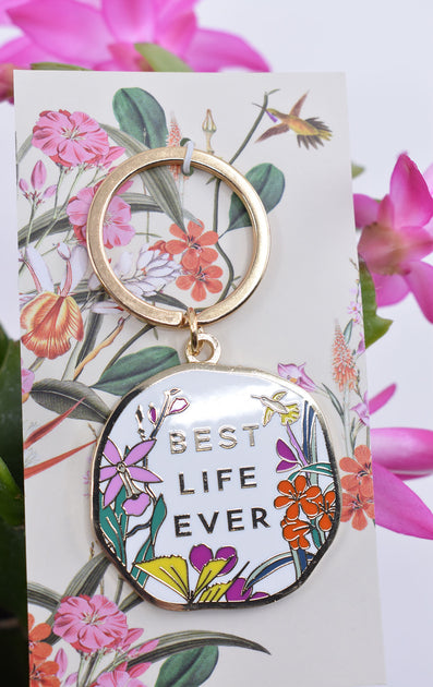 Best Life Ever Enamel Keychain – Happier To Give