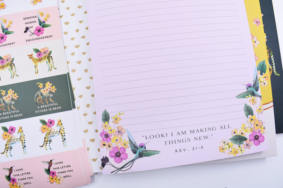 Letter Writing Kit : 3 Sticker Sheets – Happier To Give