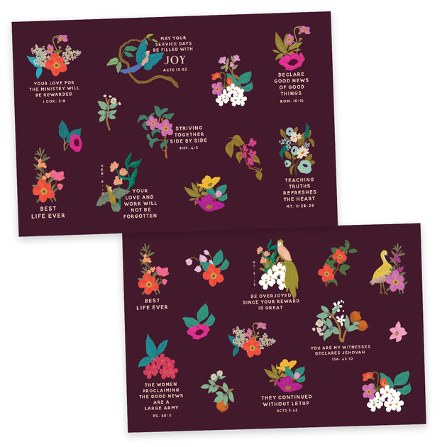 Sticker Pack : 6 Pages – Happier To Give