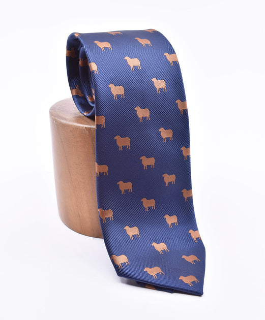 Custom Made Navy Blue Sheep Tie – Happier To Give